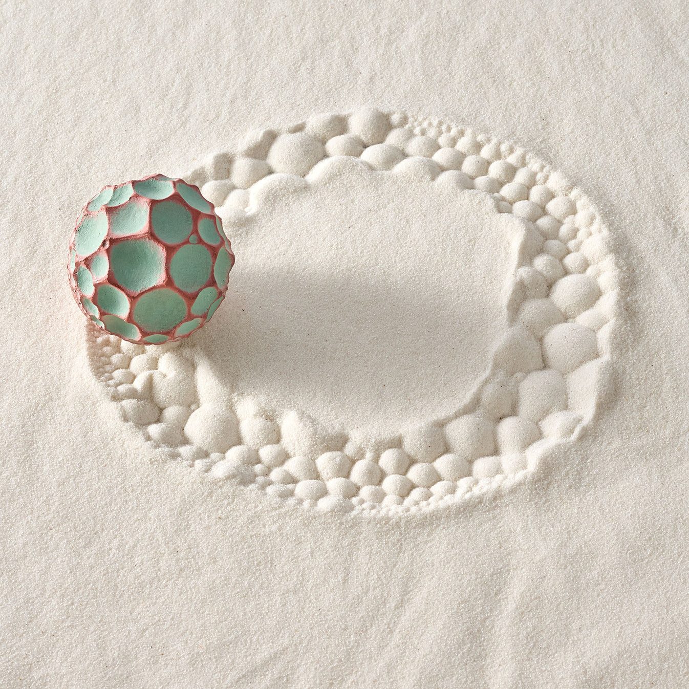 Small Sand Sphere | Bubbles Design | Ready to Ship – Olander Earthworks