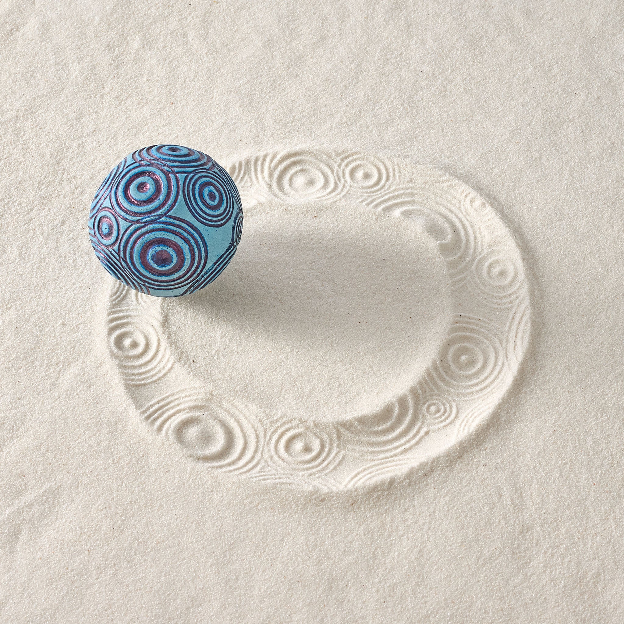Textured Sand Patterning Sphere | Ripples Design Olander Earthworks