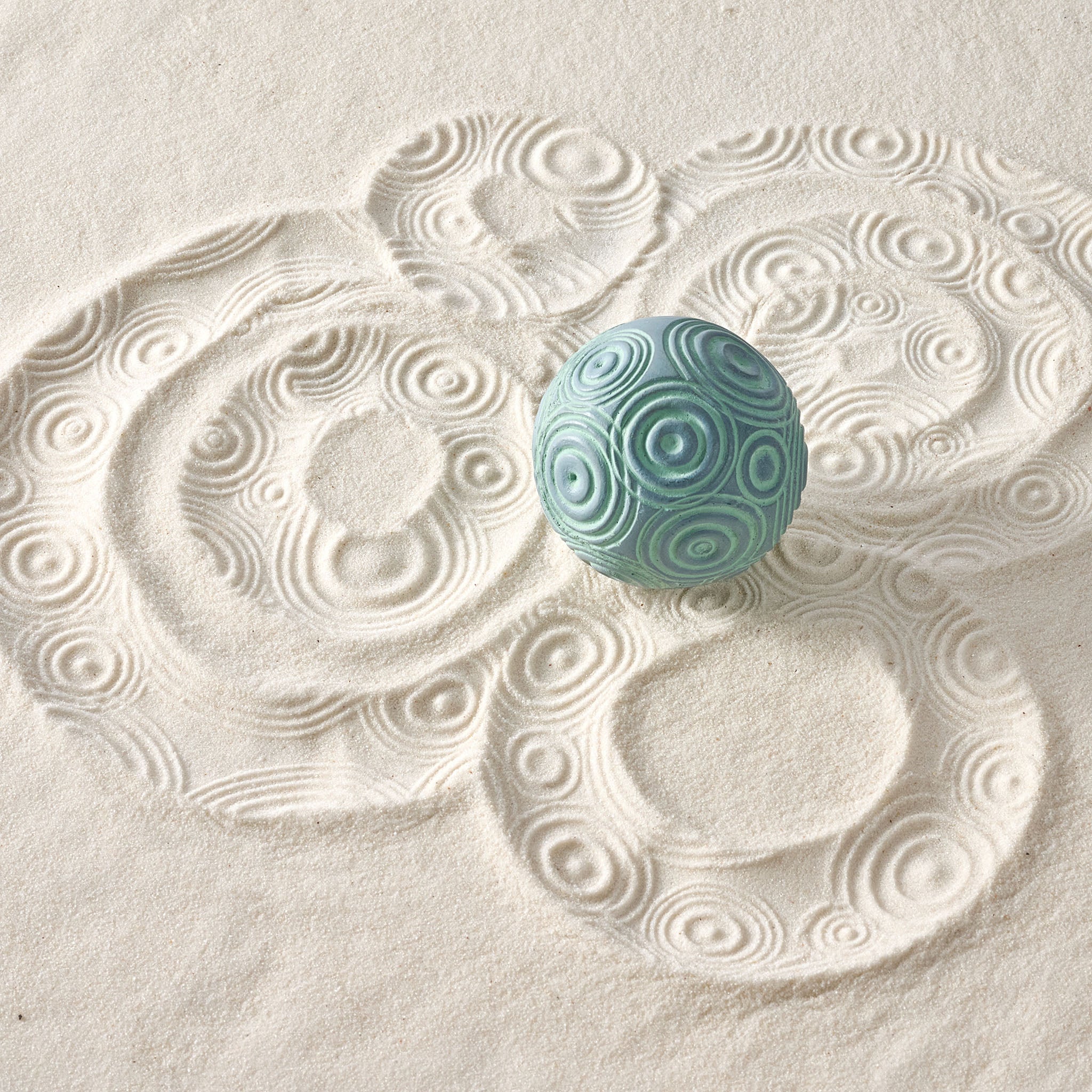 Textured Sand Patterning Sphere | Ripples Design Olander Earthworks