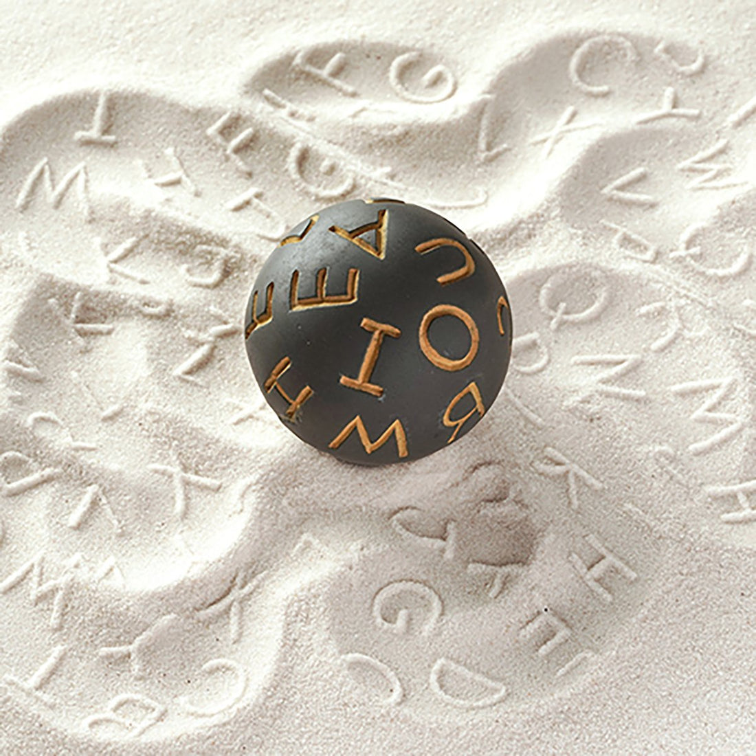 Medium Zen Garden Textured Sphere for Sand Play | Alphabet Design Olan ...