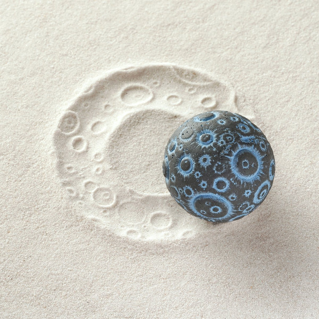 Handmade Craters Sphere | Unique Zen Garden Accessory Olander Earthwor ...